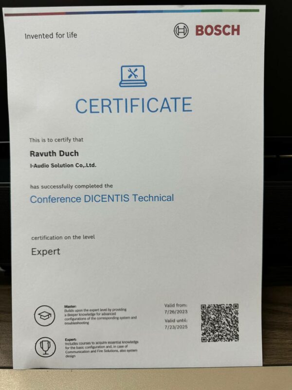 Bosch Certificate - Jul 2023 - Cheang Sim Center